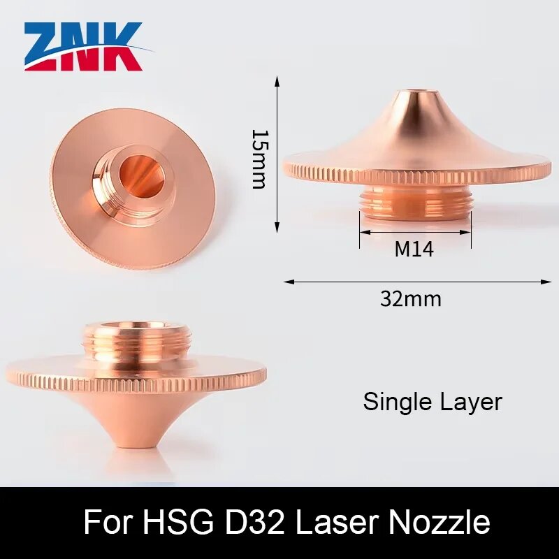 ZNK насадки для лазерной резки Raytools D32 0.8-5.0 мм 10 шт. 1.2mm, single layer
