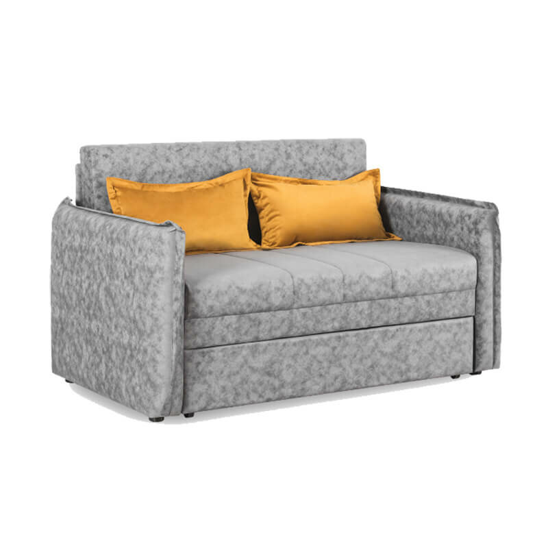 Диван НМ-мебель Виола ТД 232, ППУ, 143 х 83 х 83 см, велюр аляска грей НМ-ТД232