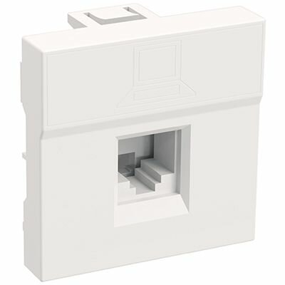 Праймер белый розетка RJ45 скрытая 1-ая 2мод замена193042,198233