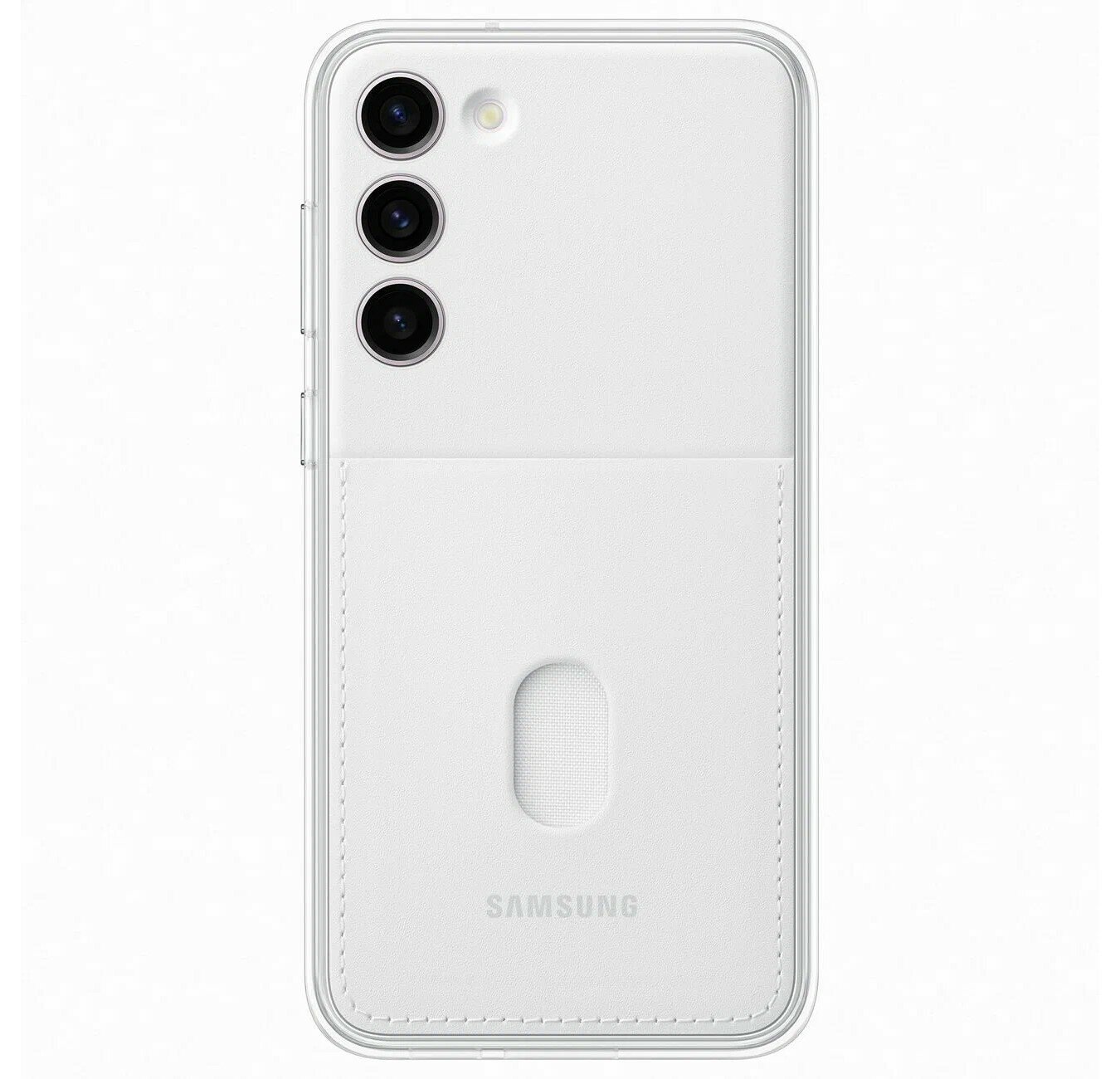 Чехол-накладка Samsung Frame Case для Galaxy S23+, поликарбонат, белый