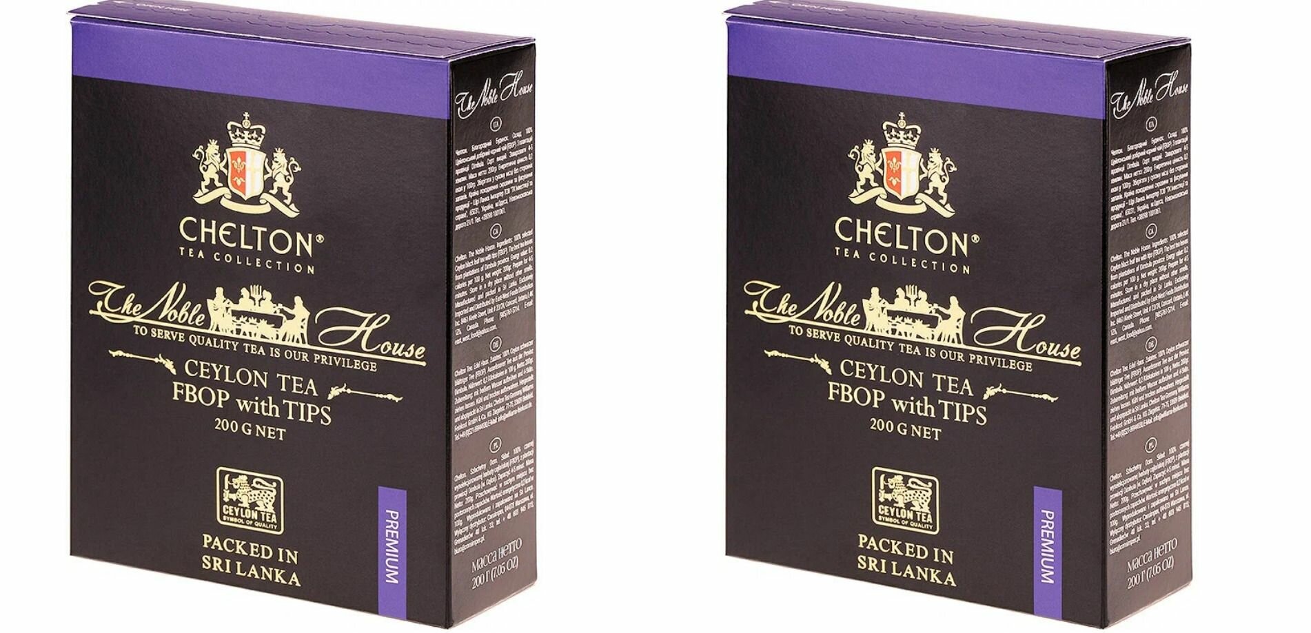 Chelton Чай черный листовой Благородный дом, с типсами, 200 г, 2 шт