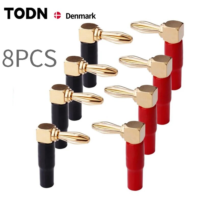 8 шт. правый угол 90 градусов 4 мм банановый штекер винт типа L для связующего столба усилителей видео динамика адаптер соединитель