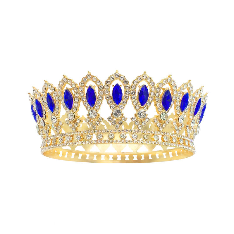 Корона, золото, голубые бриллианты