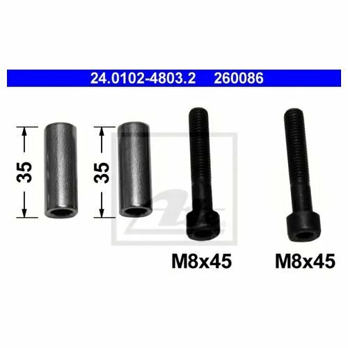 Направляющие тормозного суппорта, комплект Ate 24010248032