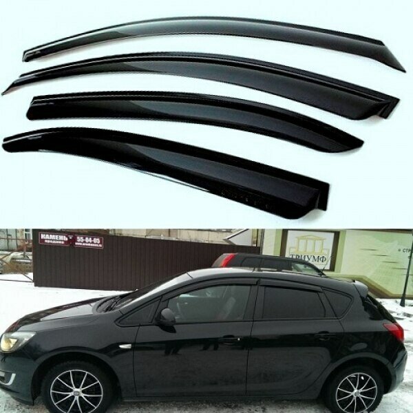 Дефлекторы боковых окон OPEL Astra Опель Астра J 3дв. хэтчбек (2012-2018)