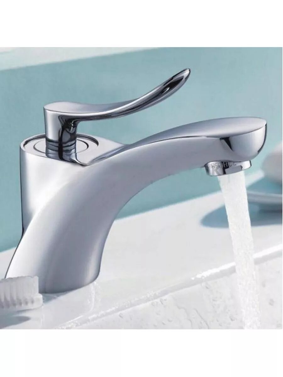 Смеситель для раковины Frap F1081, однорычажный, фиксированный излив, хром