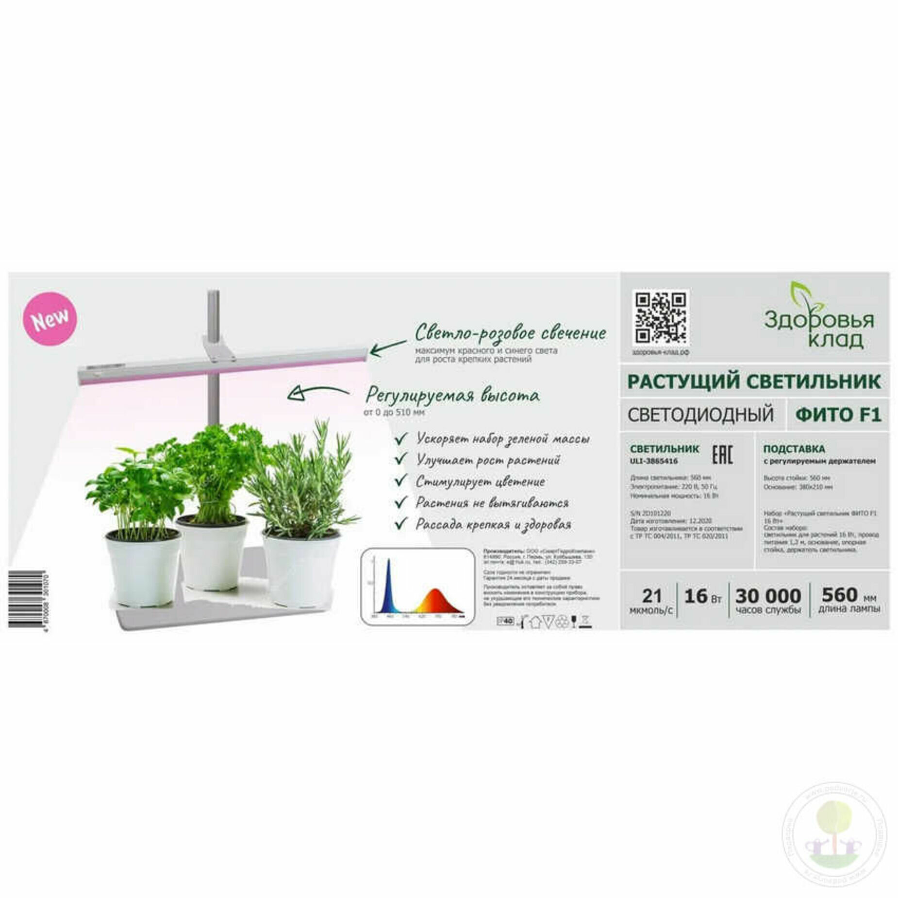 Мощная led чудо фито лампа регулировка роста ЗКTM/16 Ватт светодиоды для подсветки семян