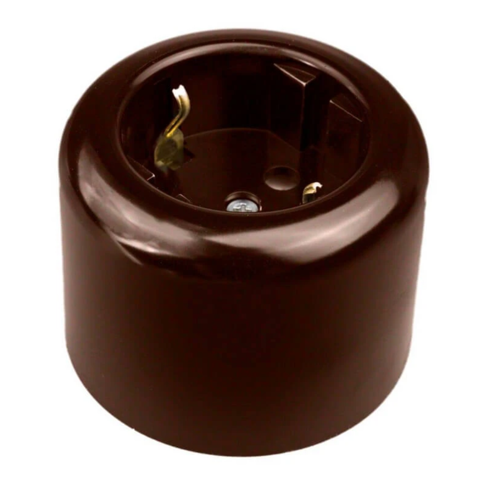 BIRONI Ришелье Керамика Коричневый Розетка с/з