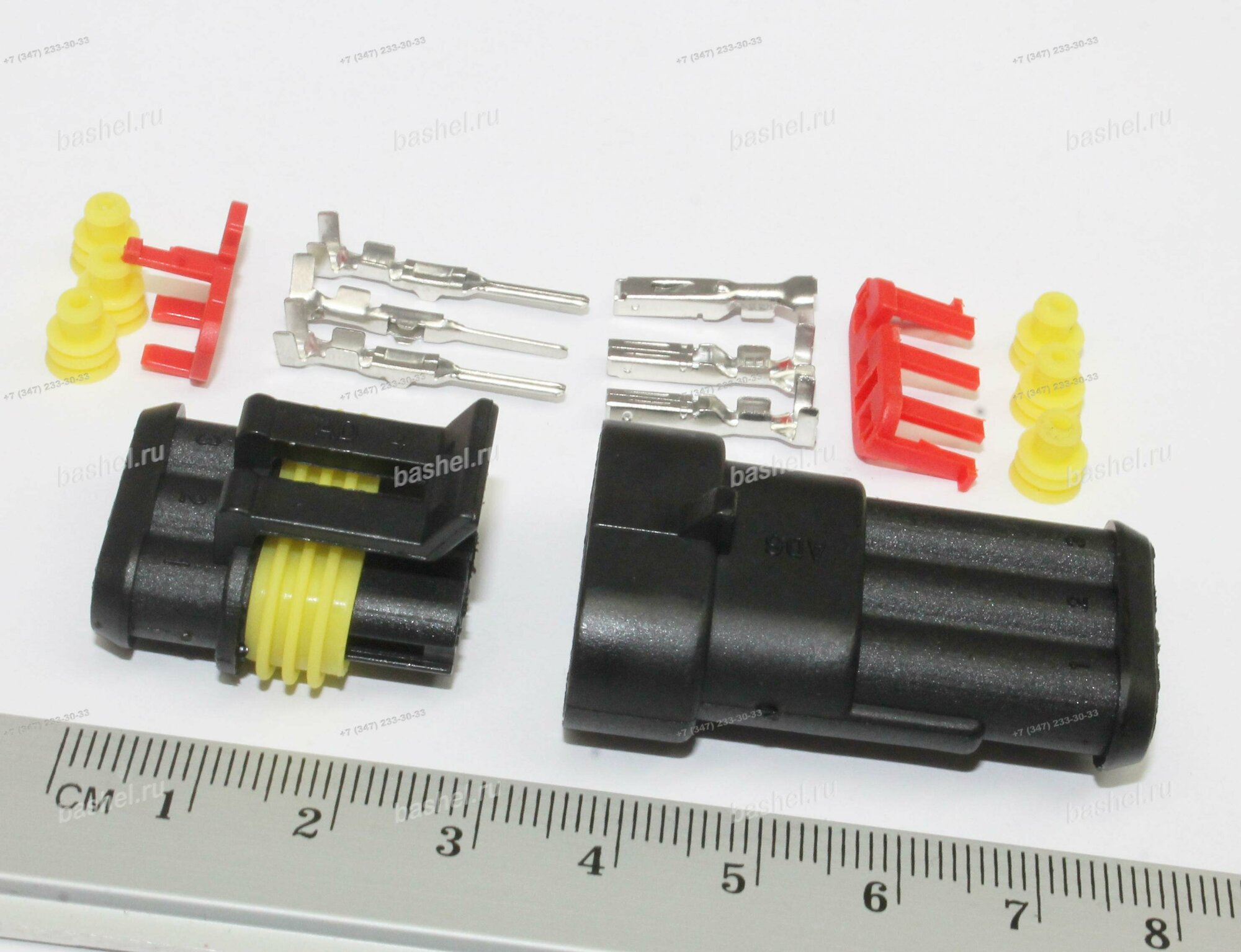 Разъем а/м брызгозащищенный 3pin комплект M+F (DJ7031-1.5-21/11)