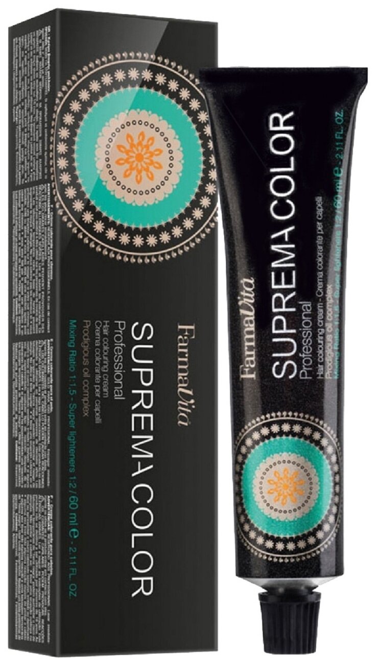 Краска-крем Farmavita Suprema Color для волос 8.00 Светлый блондин насыщенный , 60 ml