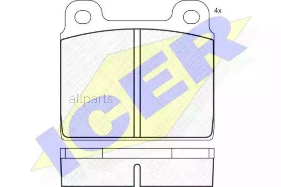 ICER 180011 Колодки торм. дисковые
