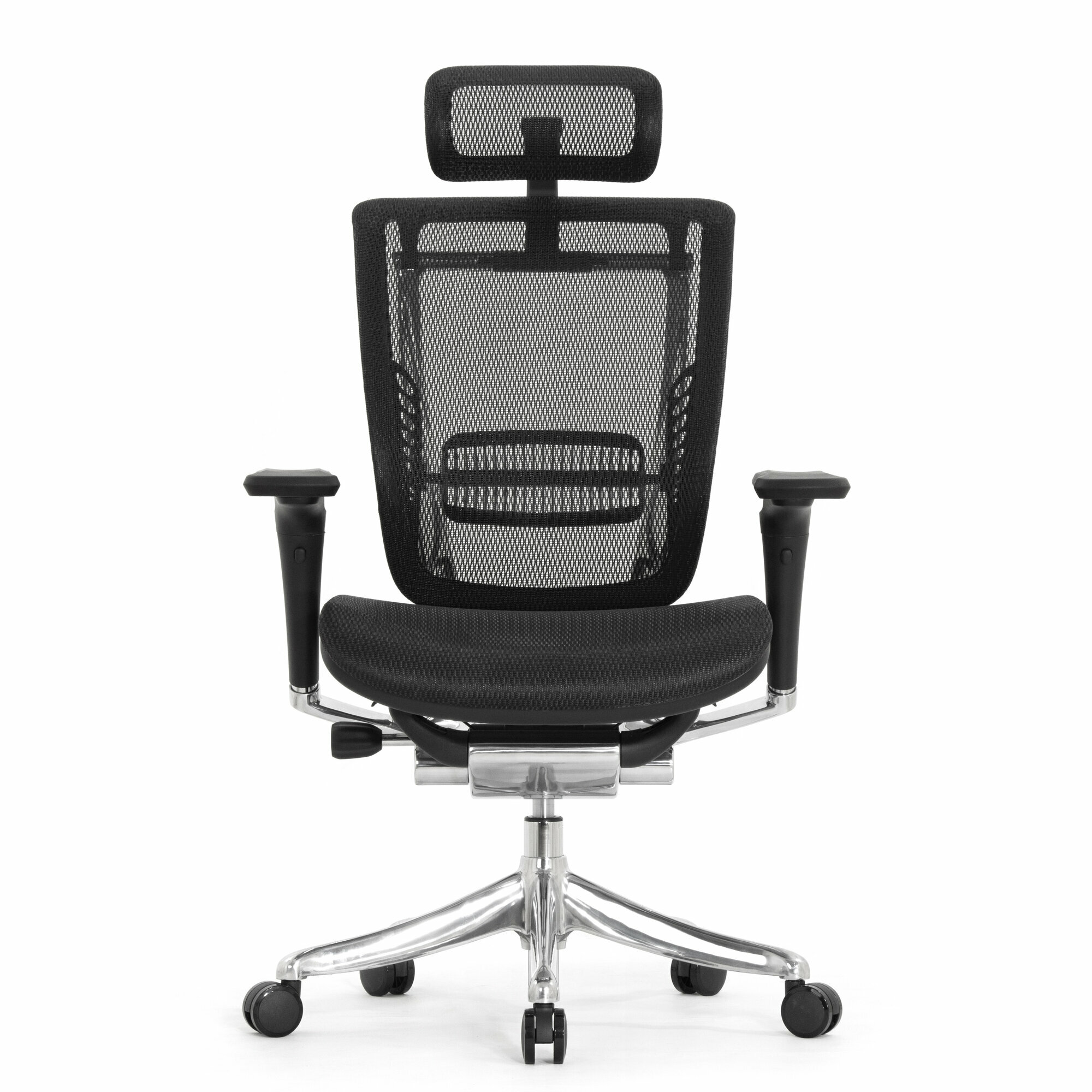 Кресло FALTO SPRING 2 (поясничный валик, подлокотники 6D(360), сетка, черный)