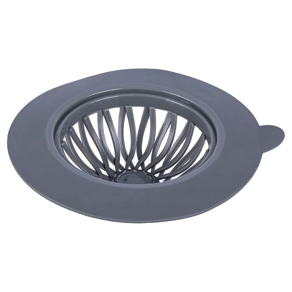 Ситечко для мойки 12 см термопластичная резина цвет серый