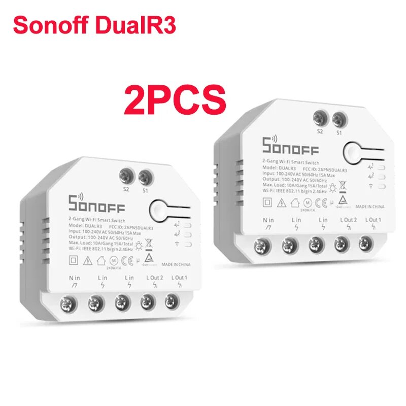 SONOFF Dual R3 умный двухрелейный модуль Wi-Fi Sonoff dualr3 2PCS