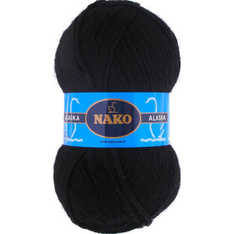 Пряжа Nako ALASKA 217 черный (5 мотков)