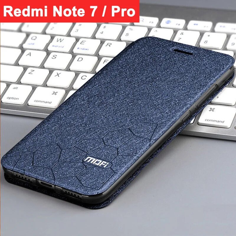 Флип-чехол для redmi note 7 Чехол redmi note 7Pro чехол из ТПУ mofi кожа Подставка задняя книга fundas redmi note 7 полный чехол сумка