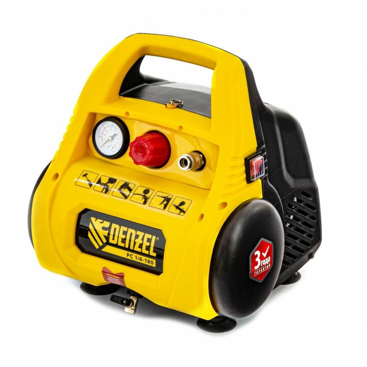 Компрессор безмасляный Denzel РС 1/6-180 воздушный безмасляный