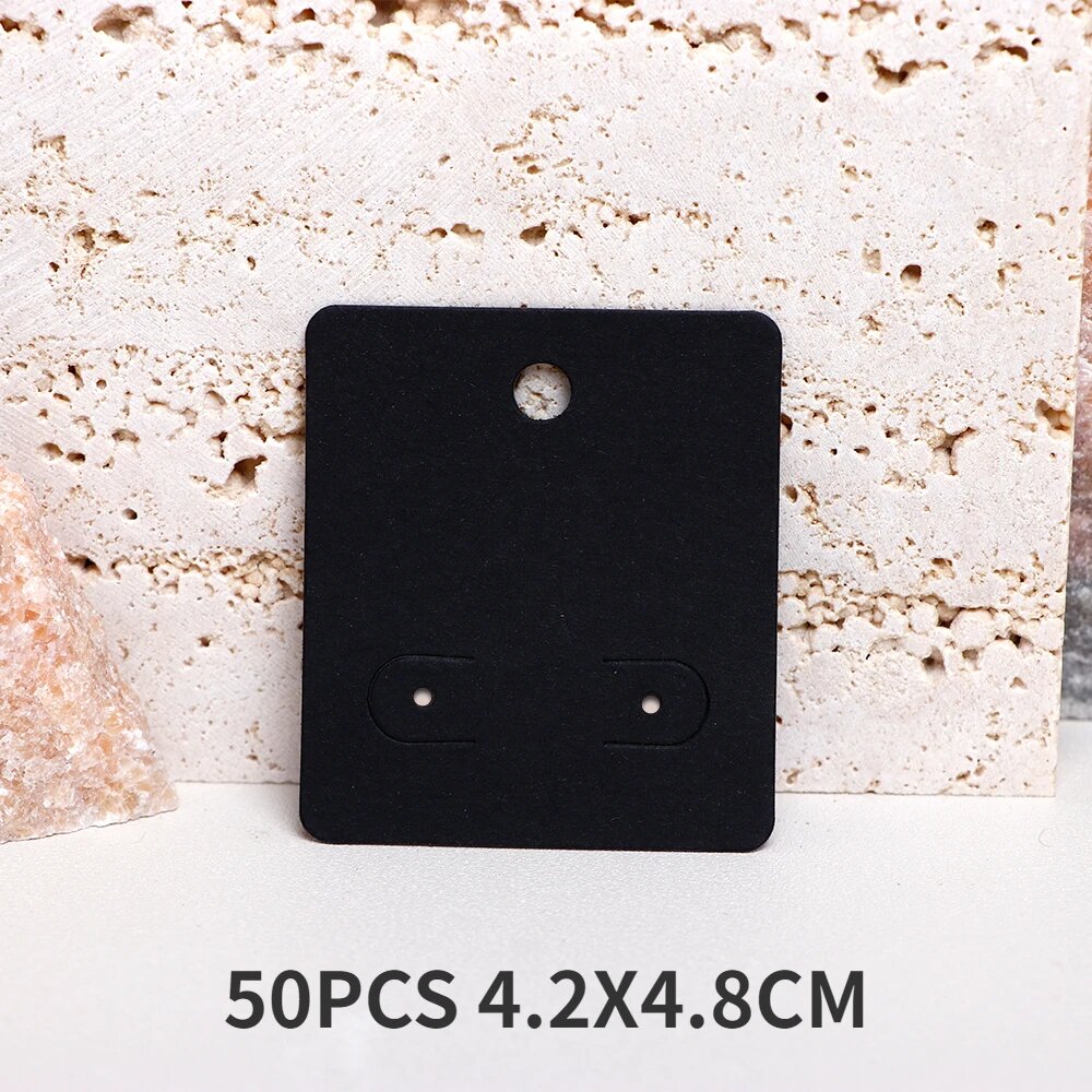 Черные подвесные карточки для украшений 4.2x4.8см, 50шт