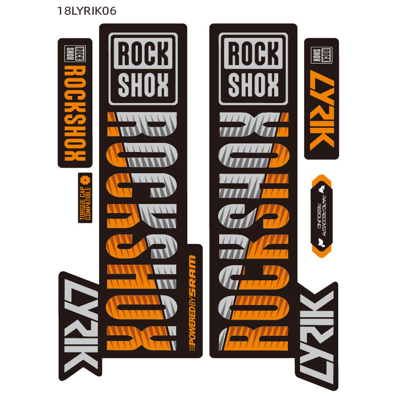 Наклейка LYRIK ROCK-SHOX, для горного велосипеда, цвет 05