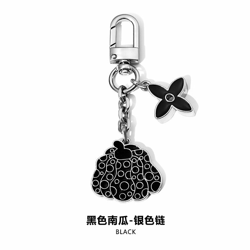 Брелок-подвеска H-116, с четырехлистным клевером и тыквой, на цепочке