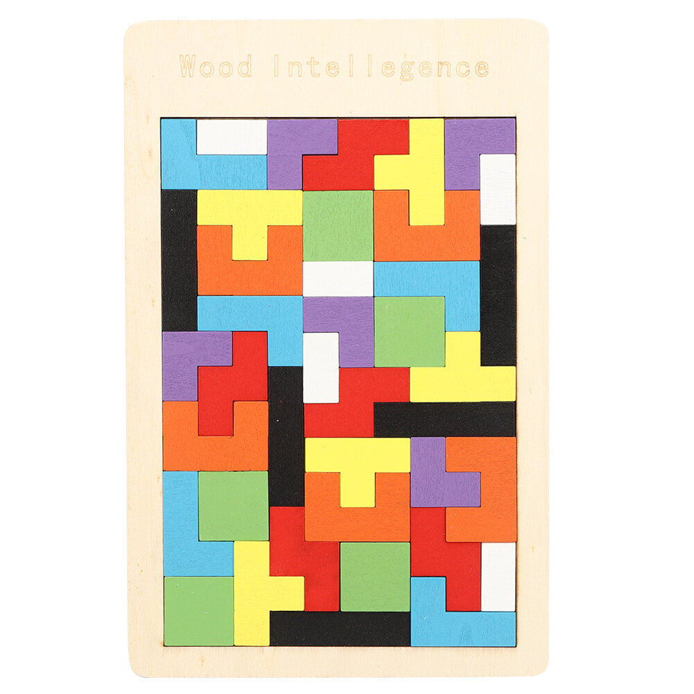 Деревянные блоки головоломки настольные настольные игры Джигсовика детские разведывательные блоки