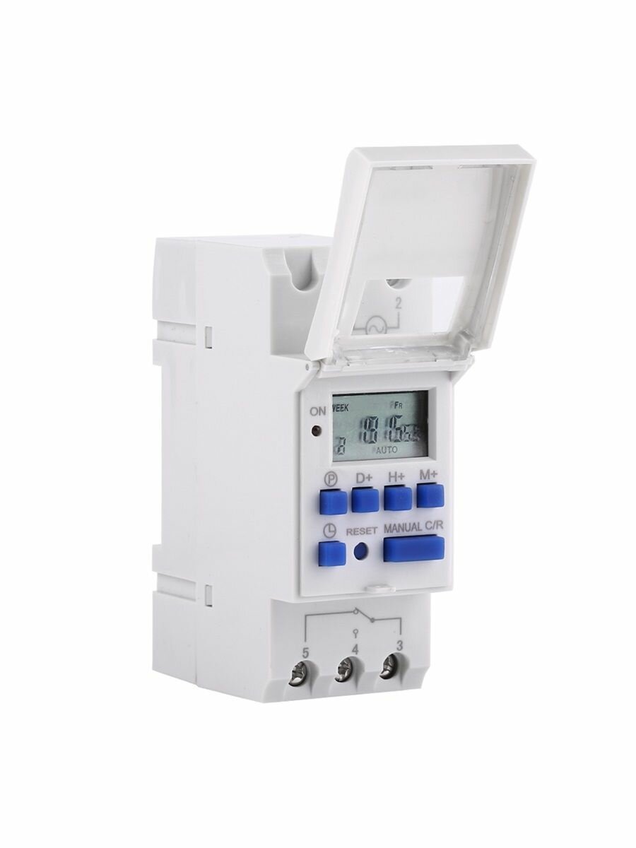 16-канальный программируемый электронный таймер, ЖК-дисплей 110 В переменного тока, 16 программируемых еженедельных реле включения/выключения, переключатель управления временем