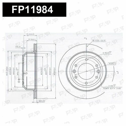 Диск тормозной Hyundai-KIA 584114H300 FAP FP11984