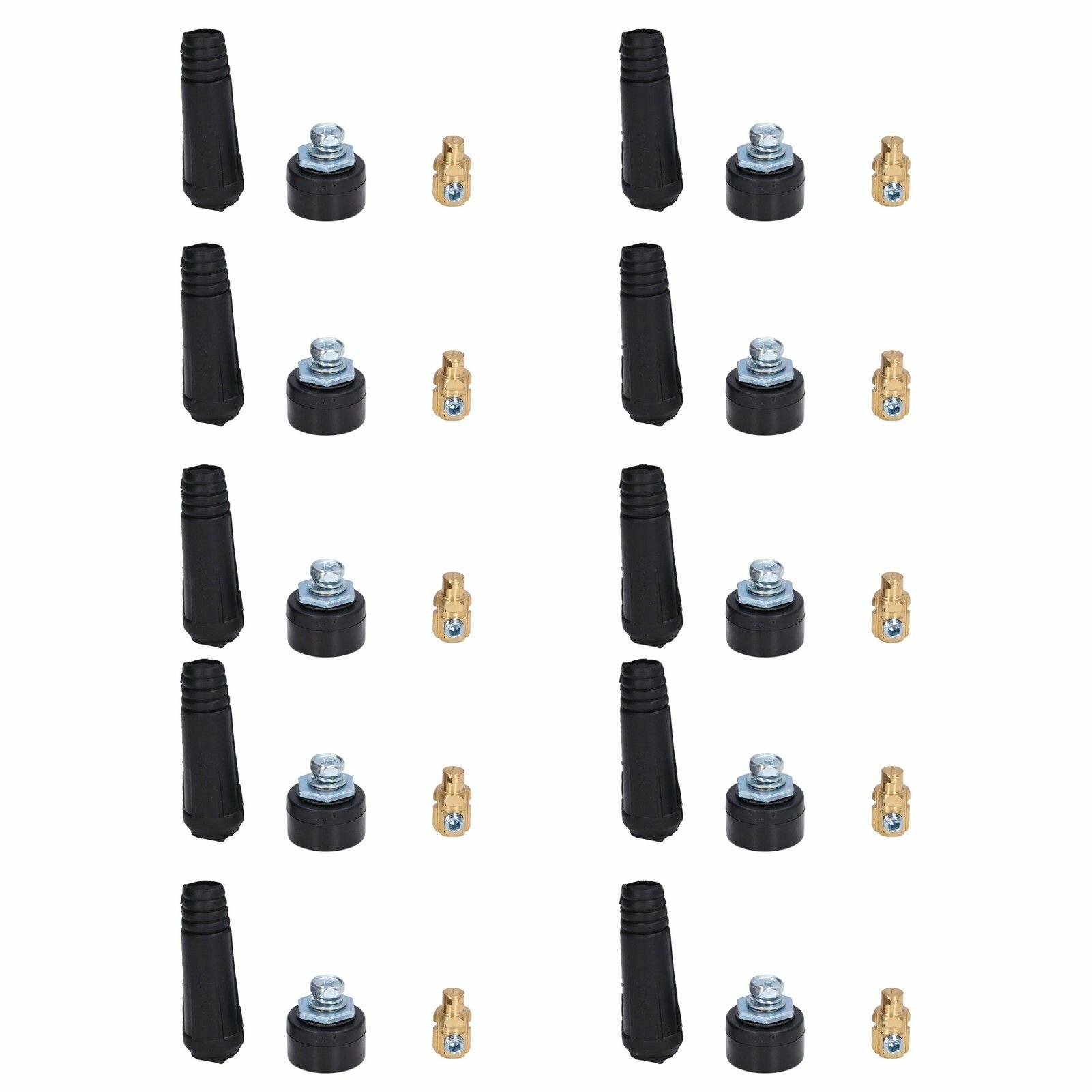 10-компонентный сварочный кабель TIG, разъем для панели, розетка в европейском стиле, быстросъемный адаптер 10-25 мм, прочная металлическая конструкция