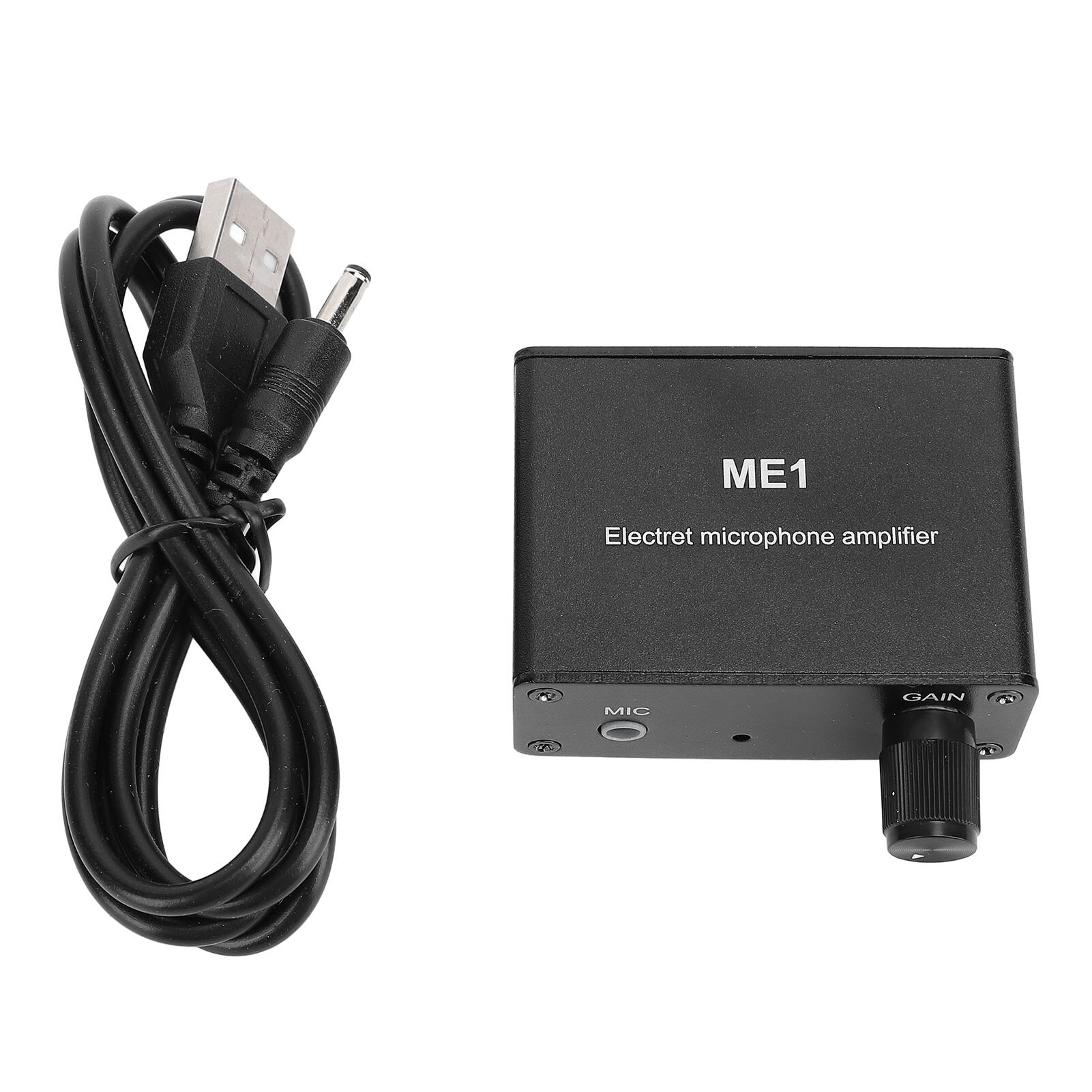 Усилитель для электретного микрофона с регулируемым усилением 0–20 дБ, конденсаторный микрофон, предусилитель звука для наушников ME1, вход 3,5 мм.