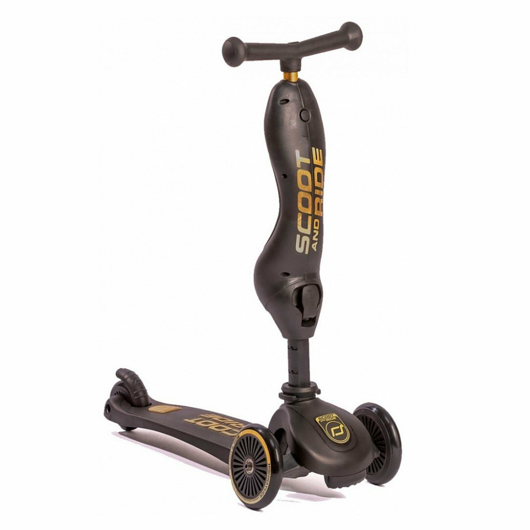Трехколесный самокат с сиденьем Scoot&Ride HighwayKick 1 2в1 черный