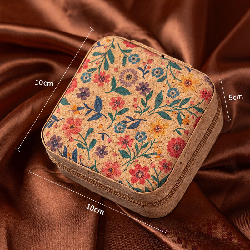 Китайская ретро-портативная шкатулка для драгоценностей из высококачественной пробки в китайском стиле