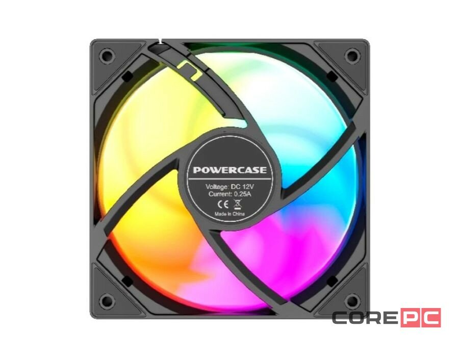 Вентилятор охлаждения для корпуса Powercase (M53-14 ARGB) Black