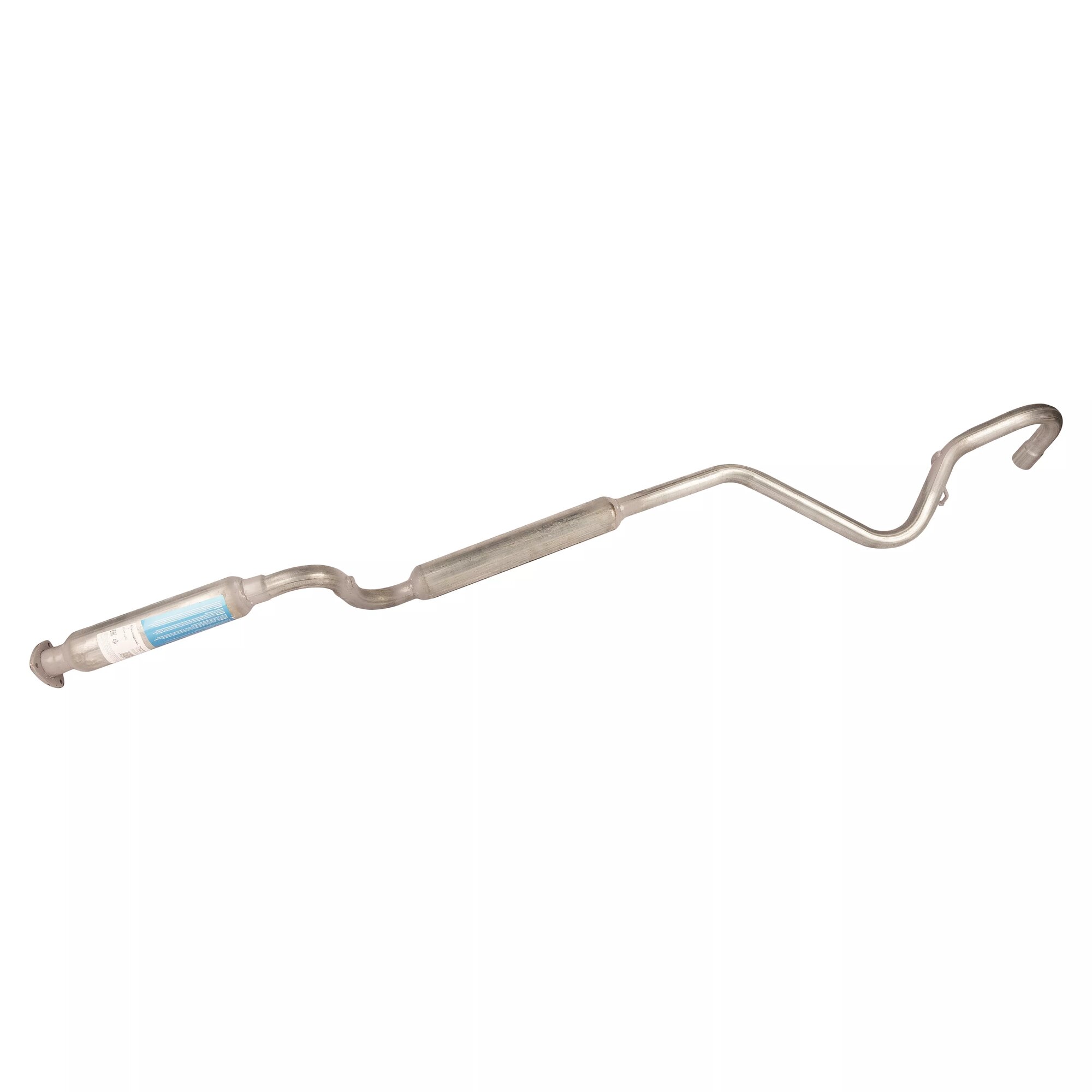 Глушитель доп. (резонатор) для а/м ВАЗ-2123 с "гусаком", удл. вместо катализатора ЕВРО-3 фл. 3отв. со стронгером (BOOMERANG)