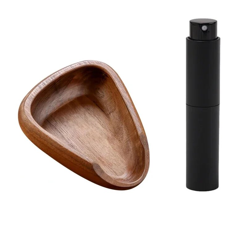 Деревянная чаша для кофе + дозатор Sapele-bottle