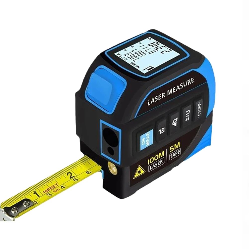 Лазерная рулетка 4 в 1 Laser Tape Measur 100 м, Синий