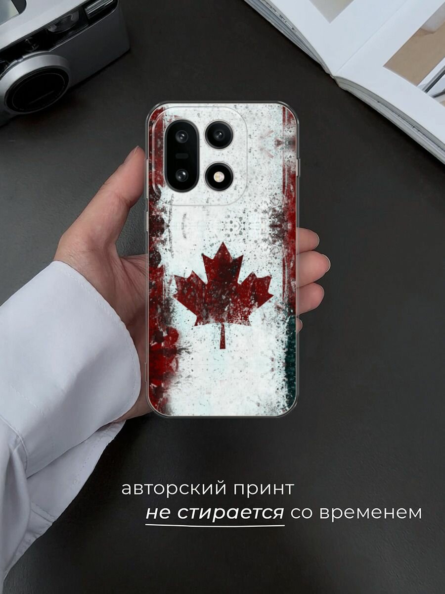 Силиконовый чехол на OnePlus 15 / Ван Плас 15 с принтом Канада — фото 1