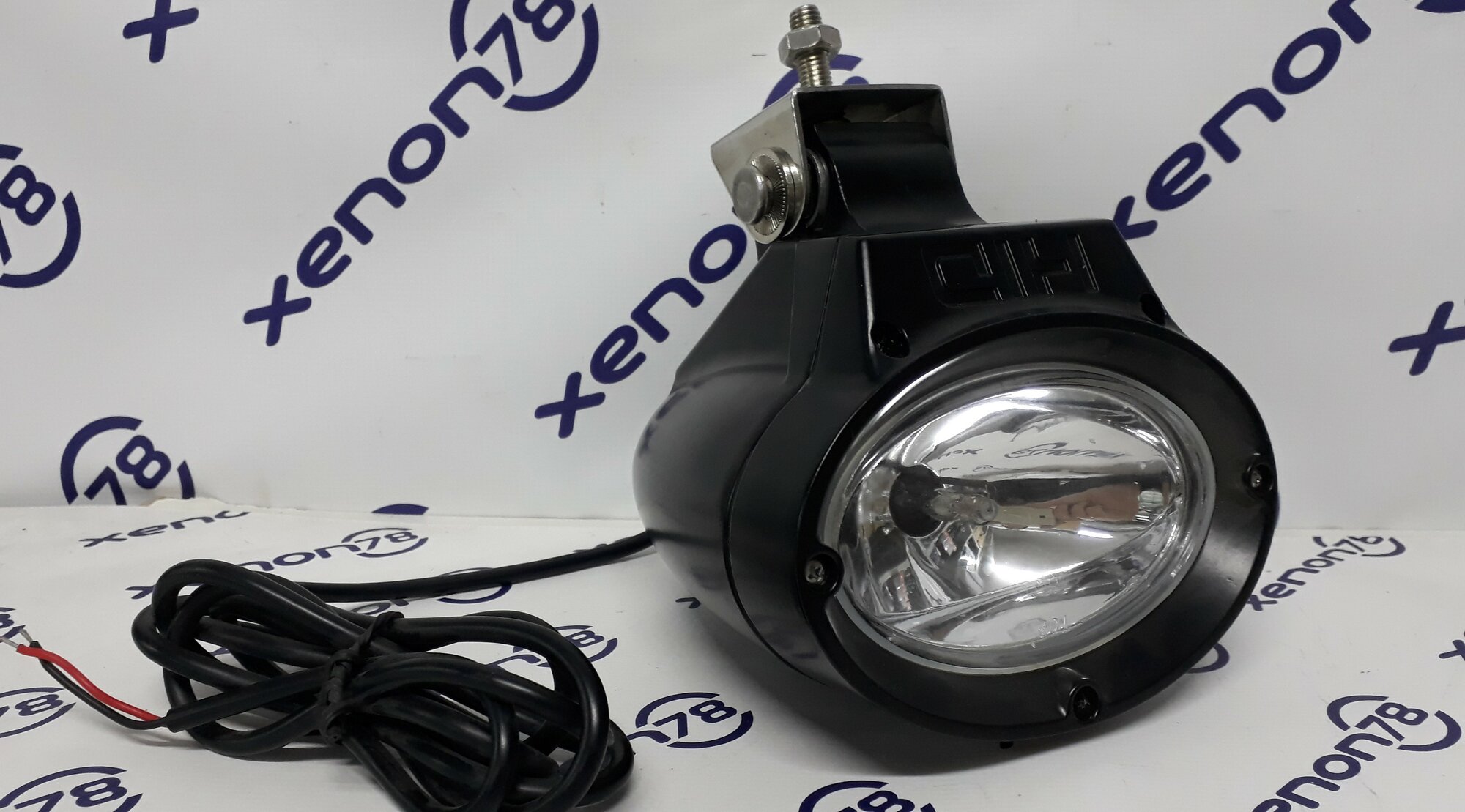 Ксеноновая фара дальнего света Zumato G15 под лампу H7 (4300K - тепло - белый свет) 12V 55W 3500Lm - 1 шт.