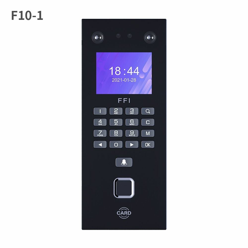 Система контроля доступа, с распознаванием лица, 1 шт, чёрный матовый