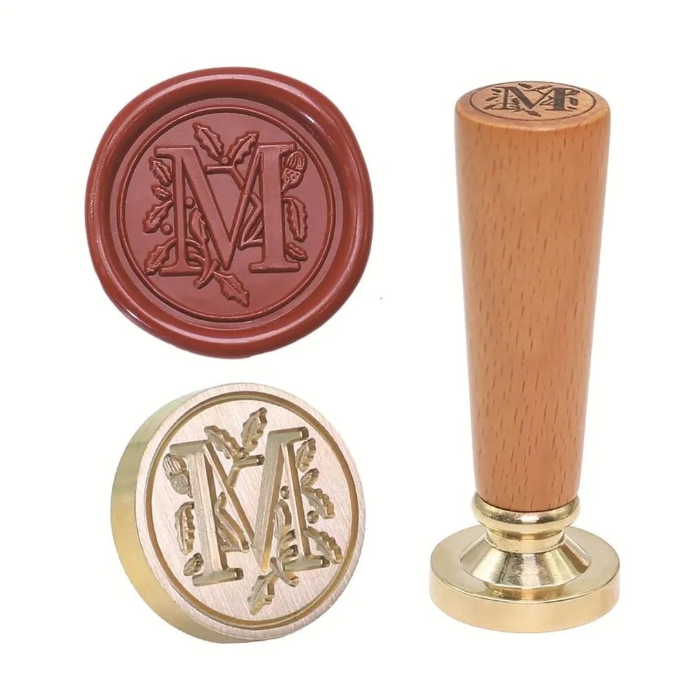 Печать для писем из бука с латунью, - Европейский М