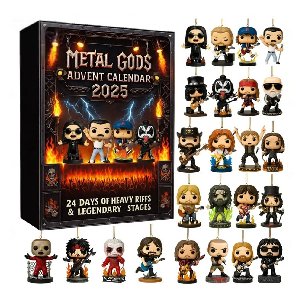 Плоский подвесной адвент-календарь "Рок-легенда" Metal Gods Advent Calendar 2025