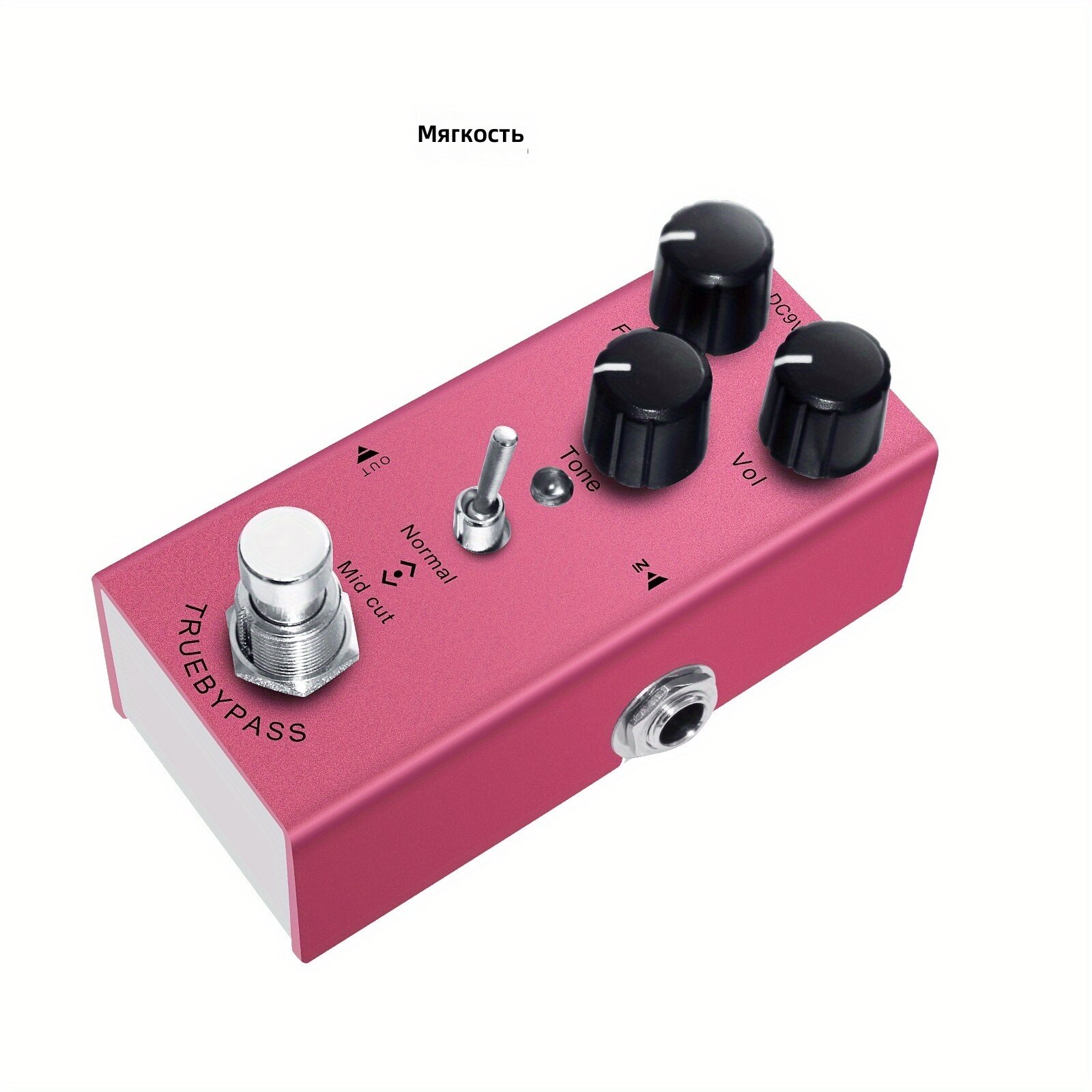 Педаль эффектов Fuzz для электрогитары, металлический корпус, мини, одиночный, True Bypass, DC 9V
