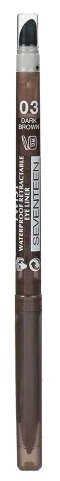 Карандаши Seventeen Make Up Twist Liner, Карандаш для век автоматический, с точилкой и спонжем, 03