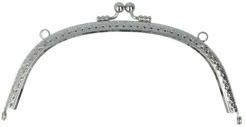 Gamma FER-10 Застежка для сумки "фермуар" 16.5 x 7.5 см 5х1 шт. №01 под серебро