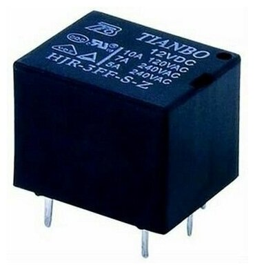 HJR-3FF-12VDC-S-Z, Сигнальное реле 10А 12В 0.36Вт, тип корпусные изделия / 2шт