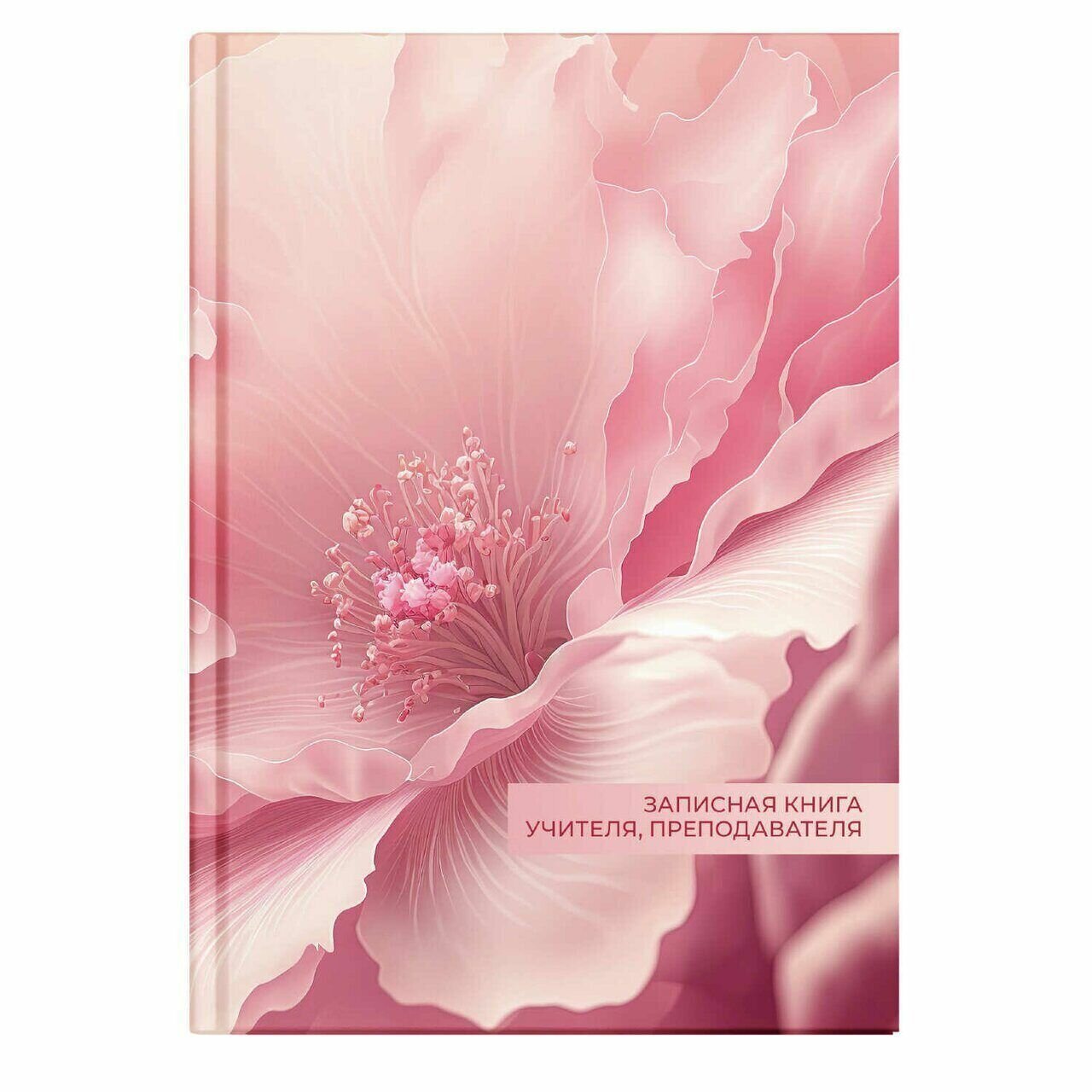 Записная книжка учителя, преподавателя А5 96 листов "Нежный цветок" твёрдый переплёт
