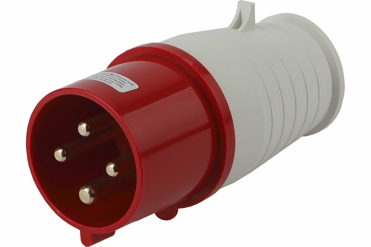 ЭРА 024 3Р+РЕПереносная вилка 32А 380В IP44 для внешних электросетей и стройплощадок