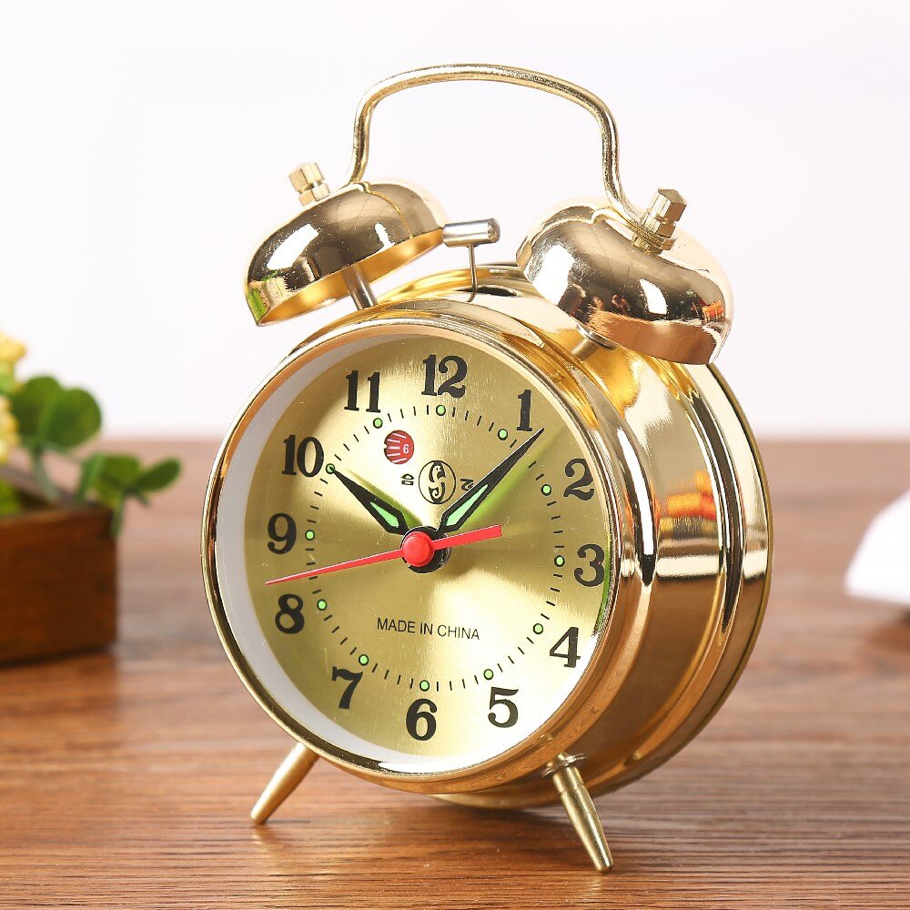 Светящийся механический заводной будильник из Хэфэя, электронный громкий будильник с курочкой, поедающей рис, ретро-ностальгический старинный будильник.