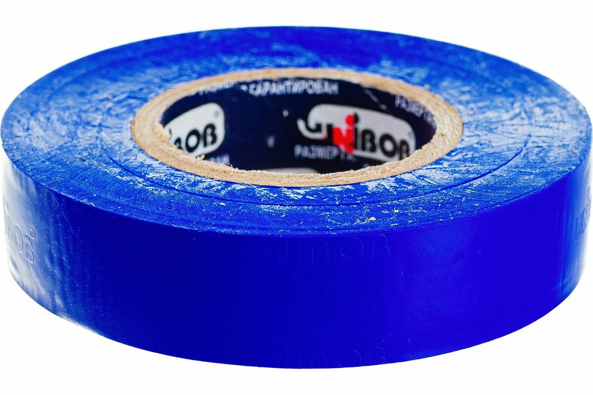 UNIBOB Изолента ПВХ синяя 15 мм х 20 м код 211763 для кабелей и монтажа кабельной системы