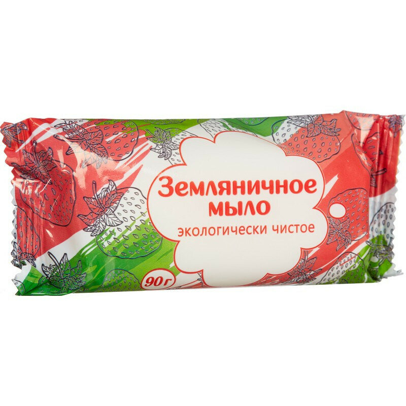 Мыло туалетное твёрдое 90 г Земляничное Банное