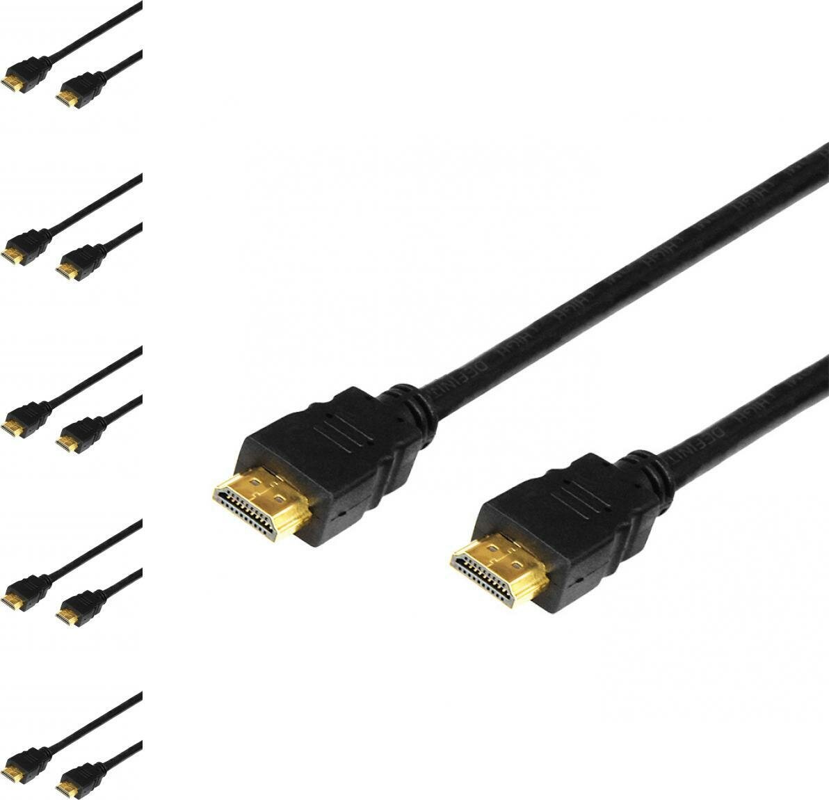 Шнур ProConnect HDMI-HDMI телевизионный 1.5 метра черный (комплект из 5 шт)